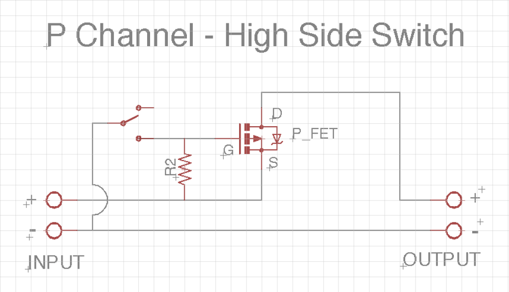 P Channel Mosfet – High Side Switch – The Wandering Engineer