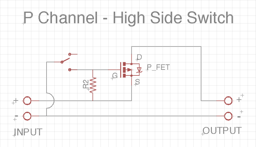 P Channel Mosfet – High Side Switch – The Wandering Engineer